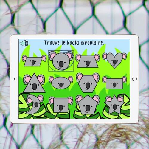 Trouve le cercle avec audio | Vocabulaire du zoo | Cartes Boom | TPT