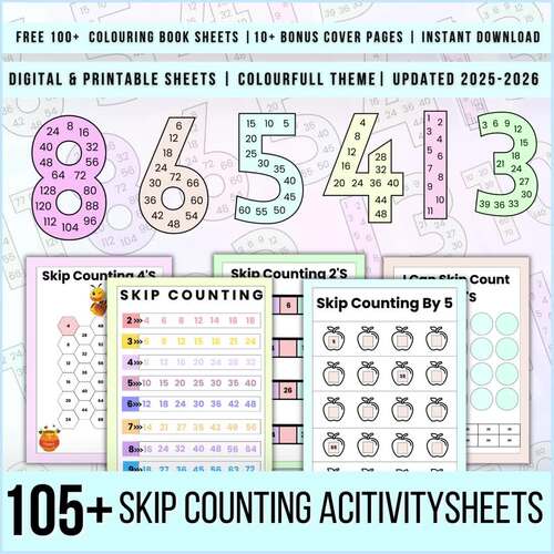 Skip Counting Activities, Math Activates, Pre School Worksheets, Number ...