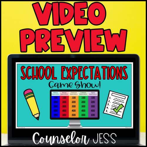 School Behavior Expectations Game Show by Counselor Jess | TPT