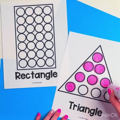 Fine Motor Activities Bingo Marker Dauber Printable Coloring Pages Shapes