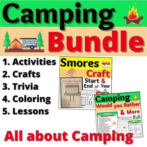 Camping Bundle Resources Trivia Activities Lessons Crafts Writing Camp ...
