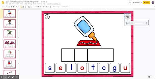 Digital Diphthongs (ew / ue) - Phonics Word Building by Second Grade Smiles