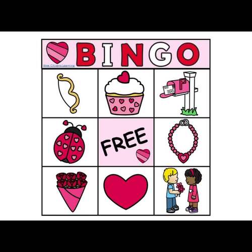 Valentine's Day BINGO Cards by Miss Roz Preschool Days | TPT