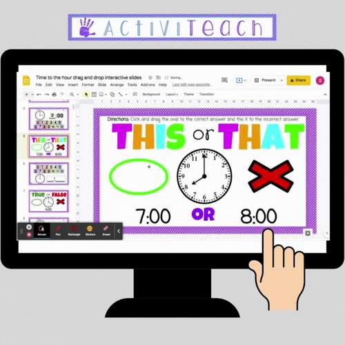 Telling Time to the Hour and Half Hour Activities Math Centers Special ...