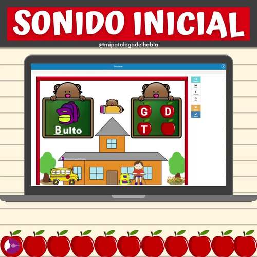 Sonidos Iniciales de Palabras Beginning Sounds Spanish Boom Cards