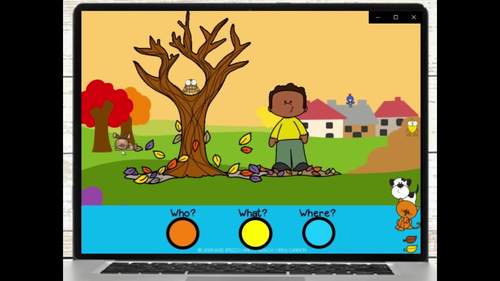 Fall Speech Therapy Activities WH Question Visuals Expanding Sentences ...