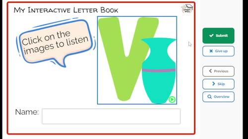 Letter V Interactive Book for Kindergarten | Alphabet Activities Boom cards