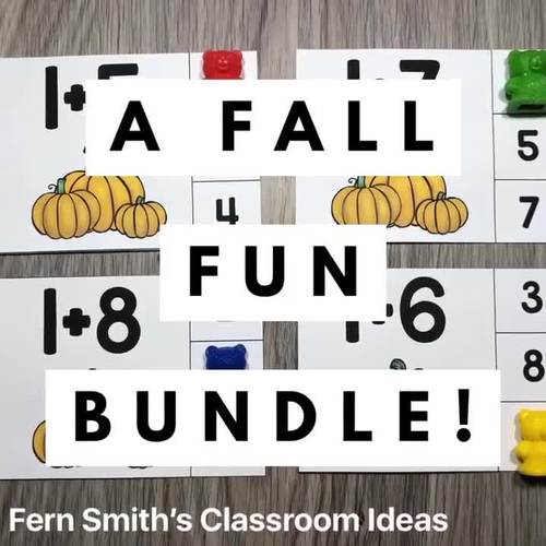 Addition and Subtraction Clip Cards Bundle by Fern Smith's Classroom Ideas