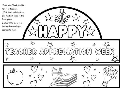 End of the Year Thank You Crown Craft | Teacher Appreciation Week Cut ...