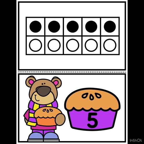 Thanksgiving Theme Numbers 0 to 20 Matching Cards | Ten & Twenty Frames ...