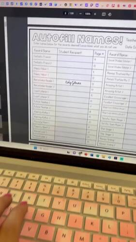 End of Year Awards Certificates Editable Classroom Awards with Autofill EOY