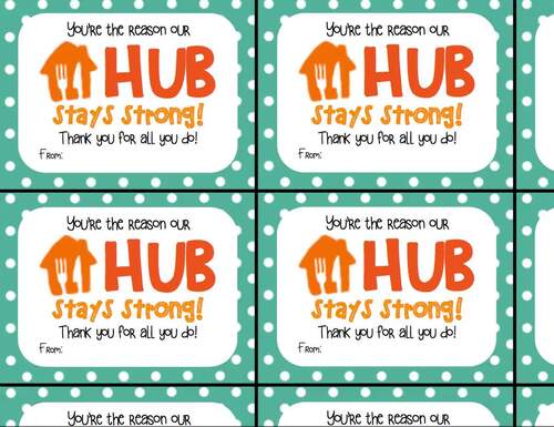 Grubhub Teacher (Staff) Appreciation Gift Tag- You're the reason our ...