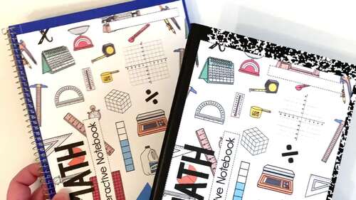MATH Interactive Notebook Cover, Grading Rubric, and Table of Contents