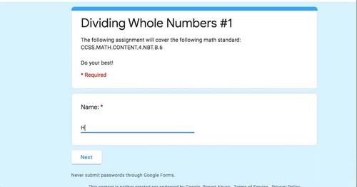Dividing Whole Numbers Google Classroom™ Digital Quiz Set by Home Run ...