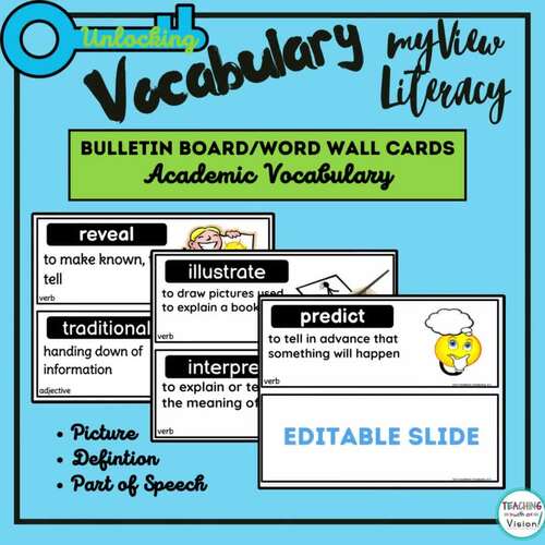 myView Literacy Grade 4 Unit 4 Weeks 1-5 Vocabulary Cards Digital & Print