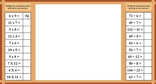 Pumpkin Spice Gnome Multiplication and Division to 12 Pixel Art Mystery