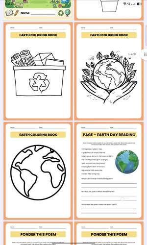 Earth Day Reading Comprehension Passage and Activities for 1st Grade