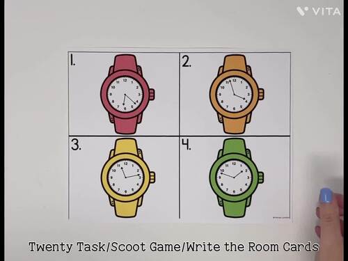 Telling Time to the Nearest Minute Write the Room Center Scoot Game ...