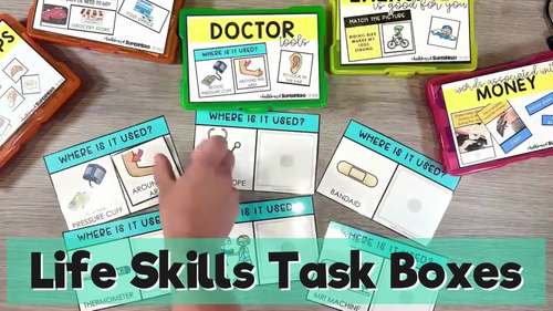 Life Skills Task Boxes: set two {special education} by Chalkboard Superhero