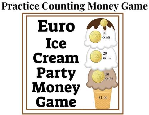 Ice Cream Party Money Game – Euro Edition by Great Kids Activities