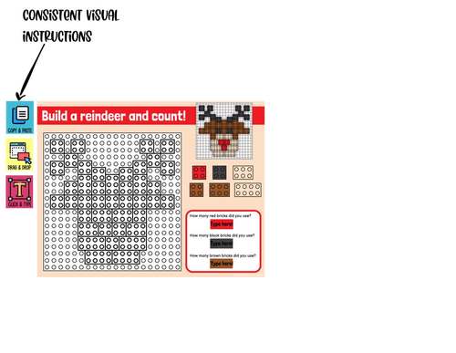 EDITABLE Digital Building Bricks Christmas Build + Count Challenge ...