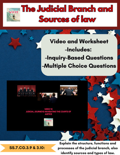 Civics and Government: The Judicial Branch and Sources of law video ...