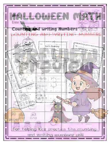 Halloween Kindergarten Math Worksheets by chintana R. | TPT