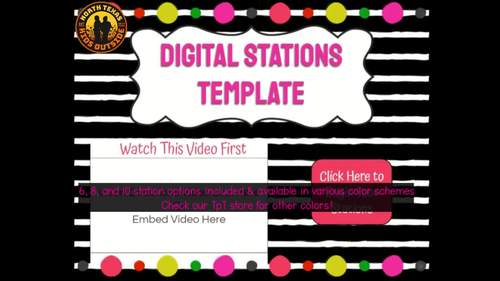 Digital Stations Editable Template for Google Slides Back to School | Dot