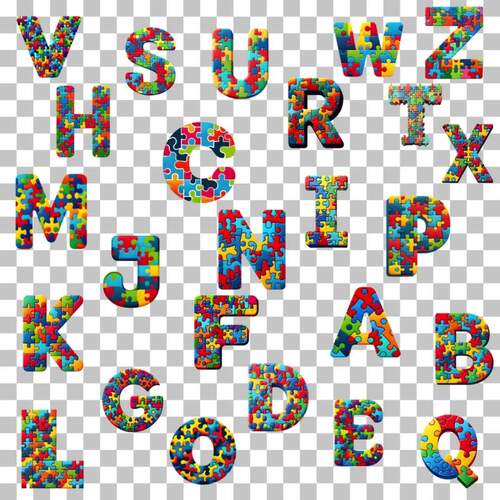 Autism Puzzle Letters "A-z" by ELKS ART STUDIO | TPT