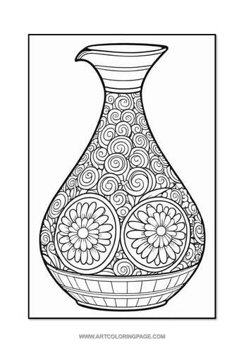 Explore Creativity with Coloring Pages Terracotta Carafe Vol - 4