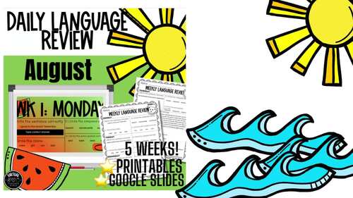 3rd Grade Daily Grammar Language Review with Google Slides and ...