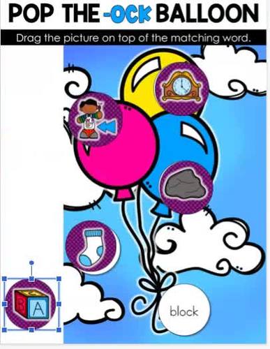 Short Vowel Digital Game For Google Classroom™ | Pop The Balloon