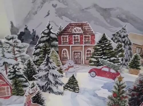Build a Christmas Village, Paper Diorama, Classroom Decor, Winter Paper ...