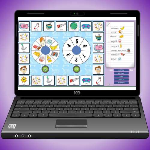 S Articulation Shopping Themed PowerPoint Game No Print & No Prep