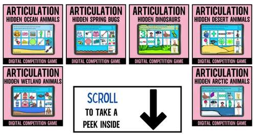 Bundle - Digital Animal Articulation Games for Speech Therapy | TPT