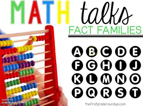 Fact Families Number Talks Printable and Digital | TpT