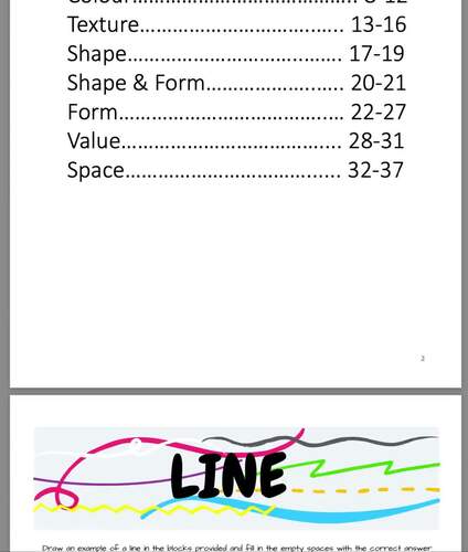 Complete Elements of Art Skill Builder Pack by ArtRoots | TPT