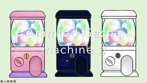 Animated Gacha machine / gashapon machine powerpoint template by Yoyo Fu