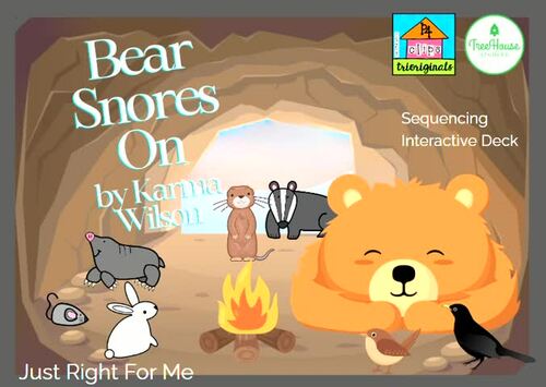 Bear Snores On Sequencing Interactive Boom Cards by Just Right For Me