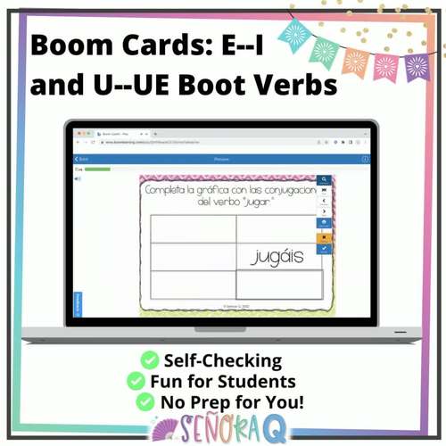 E--I and U--UE Stem Changing Verbs Boom Cards by SenoraQ | TPT