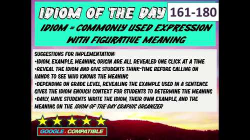 Idiom-of-the-day - version 4 (61-80) | TPT