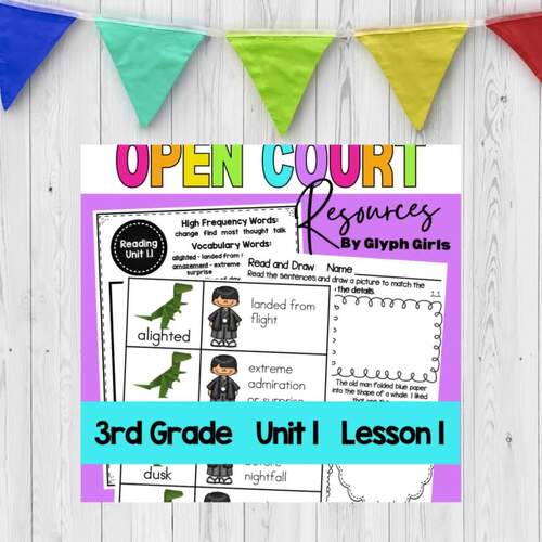 Open Court Reading 3rd Grade Unit 1, Lesson 1 Resources by Glyph Girls