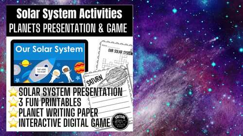 Solar System/Space Activities-Digital Presentation & Fun Game, Writing ...