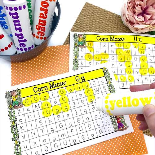 Fall Letter Mazes - Fall Letter Activities - Fall Literacy Centers ...