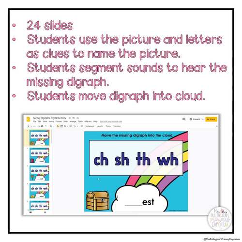 Beginning Digraphs Word Work Printable and Digital Bundle | TPT