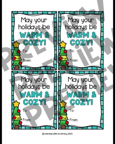 Christmas Blanket Gift Tags Christmas Socks Tags Holiday Teachers ...