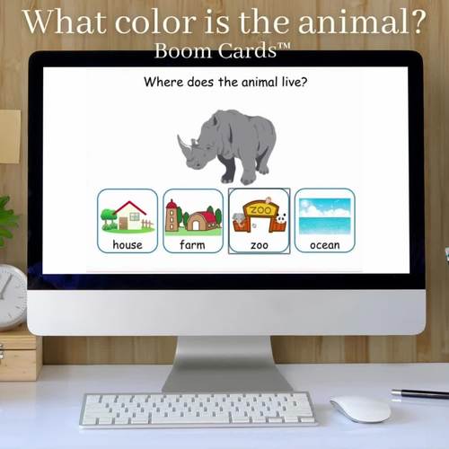 Where does the animal live? - Boom Cards™ Speech Therapy Distance Learning