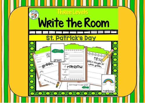 St. Patrick's Day Write the Room for K - 2 | March Write the Room ...