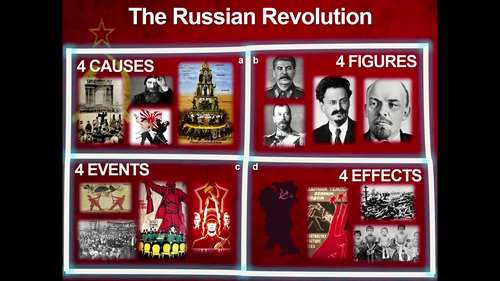 Russian Revolution - 4 causes, 4 figures, 4 events, 4 effects (23-slide ...