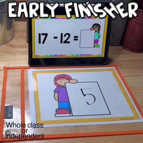 Subtraction within 10 & 20 Game Math Centers 1st Grade No Prep Early ...